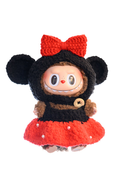 Handmade Labubu Outfit – Mickey Mouse – Little Mysteries