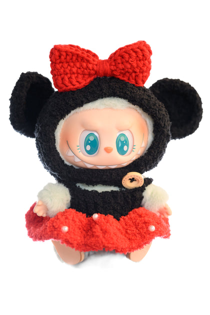 Handmade Labubu Outfit – Mickey Mouse – Little Mysteries
