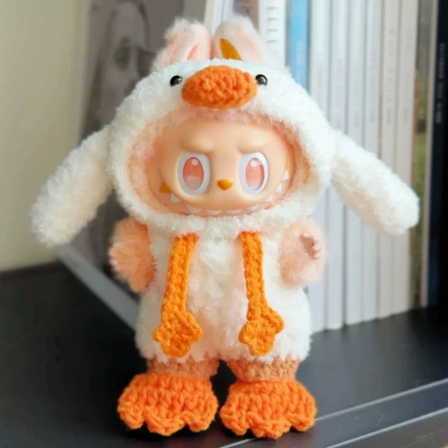 [pre order] Handmade Labubu Outfit- Cute duck edition – Little Mysteries