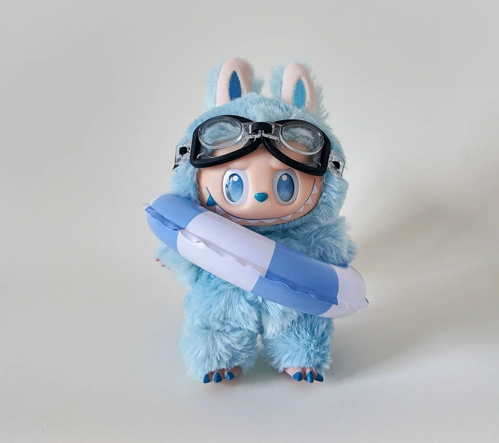 [pre order] labubu outfit- Mini Figure Swim Set – Goggles + Float Ring ...
