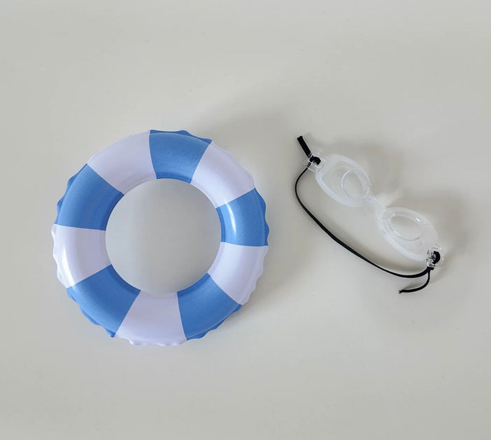 [pre order] labubu outfit- Mini Figure Swim Set – Goggles + Float Ring ...